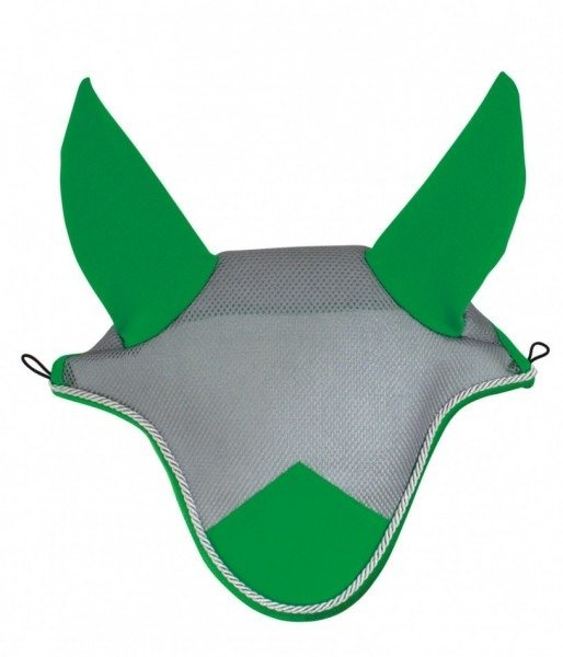 Ear bonnet York Air Mesh grey & green \ Full | HORSE \ FLY PROTECTION ...