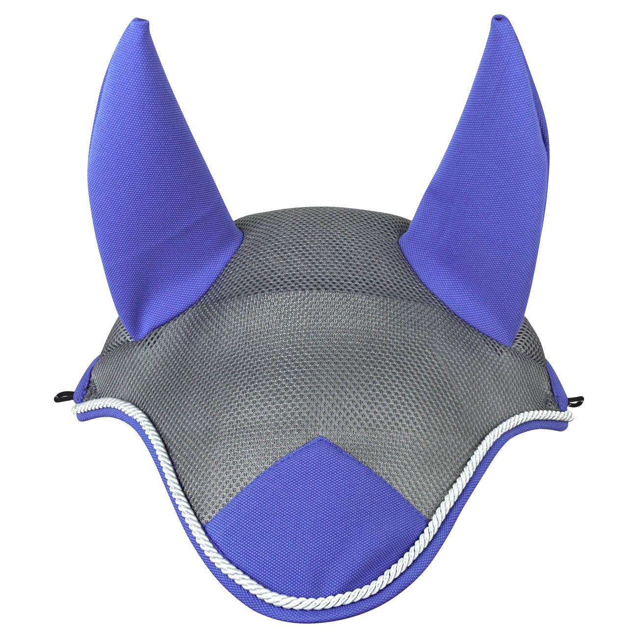 Ear bonnet York Air Mesh grey & purple \ Full | HORSE \ FLY PROTECTION ...